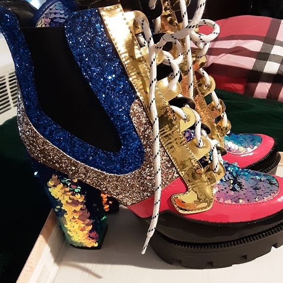Cape Robin | Shoes | Multi Color Platform Cape Robin Glitter Boots ...
